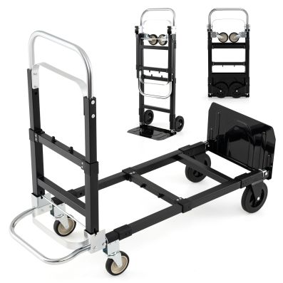 3-in-1 klappbarer Handwagen Schwerlast-Faltkarre mit ausziehbarem Griff ...
