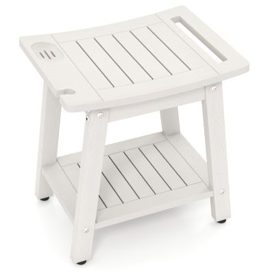 Duschbank Bad Badhocker wasserdicht mit Griff & Ablage Duschhocker 150 ...