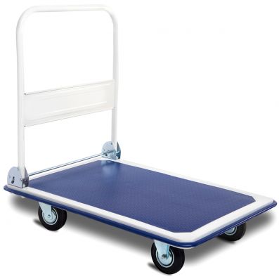 Plattformwagen 90 x 60 cm Rollwagen Transportkarre - Costway